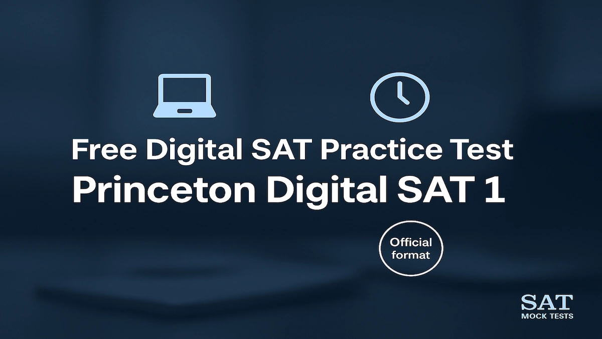 Princeton Digital SAT 1: Elevate Your Test Prep Experience