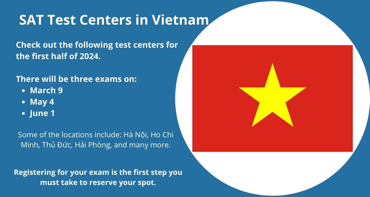 Locate SAT test centers in Vietnam 2025